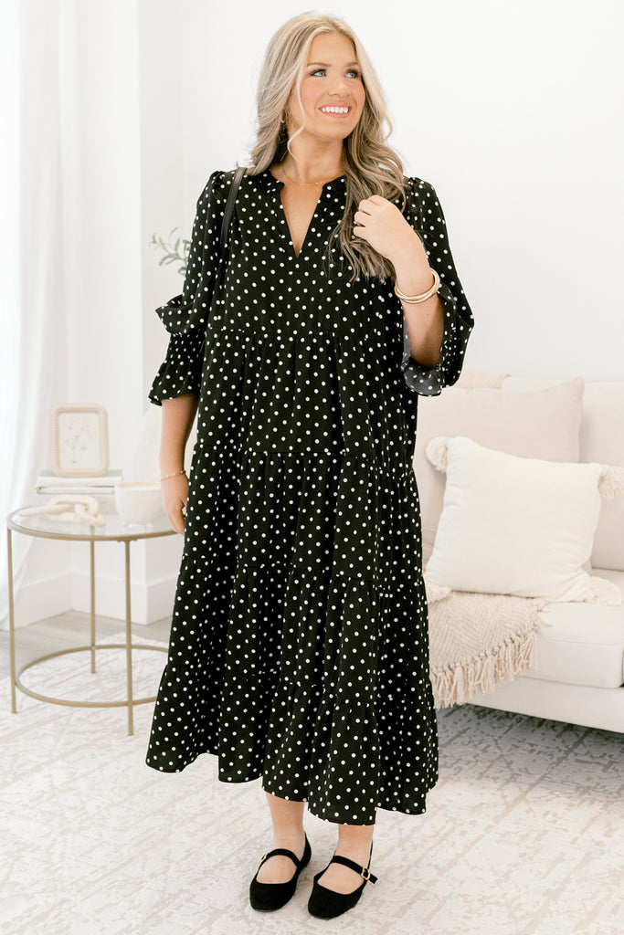 Love You So Dress, Black Polka Dot – Chic Soul
