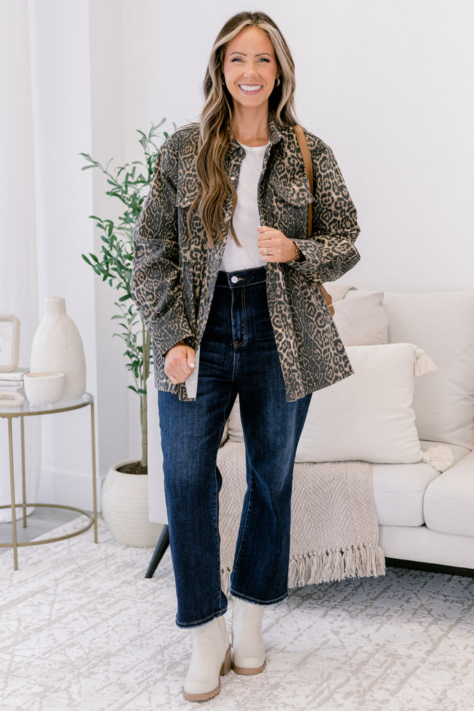 Cozy Plaid Babydoll Shacket, Leopard – Chic Soul