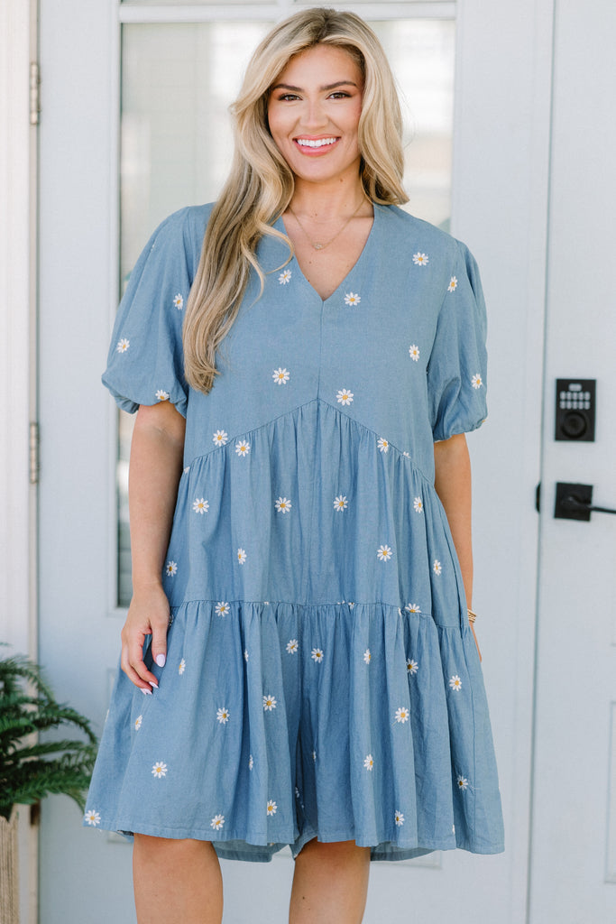 Hidden Reflections Romper, Denim Blue – Chic Soul