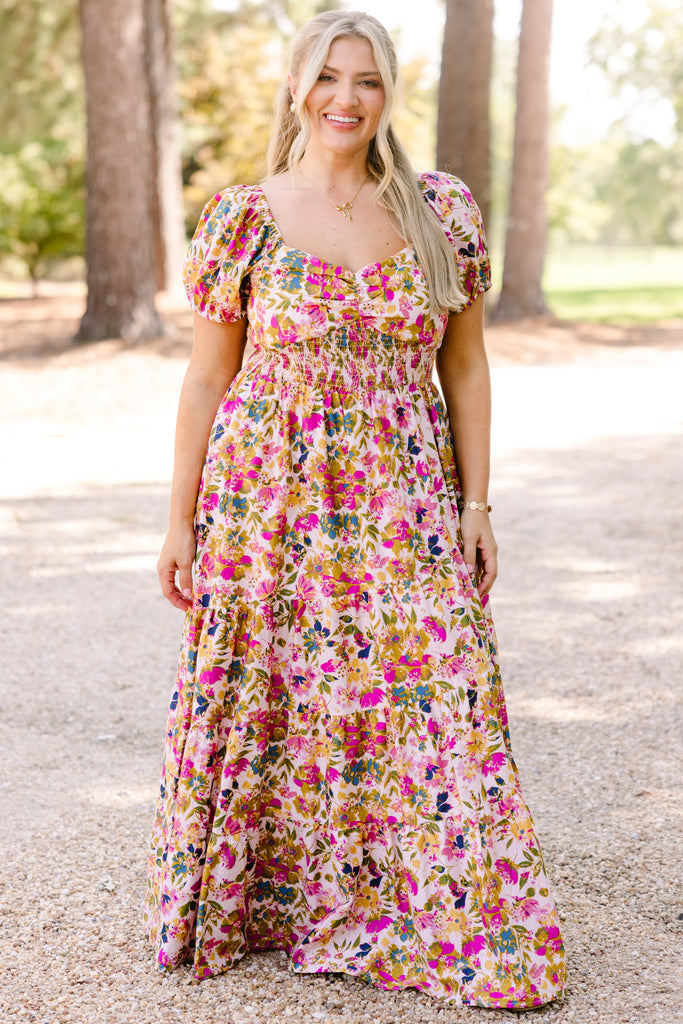 Brighter Perspective Dress, Tan Floral – Chic Soul