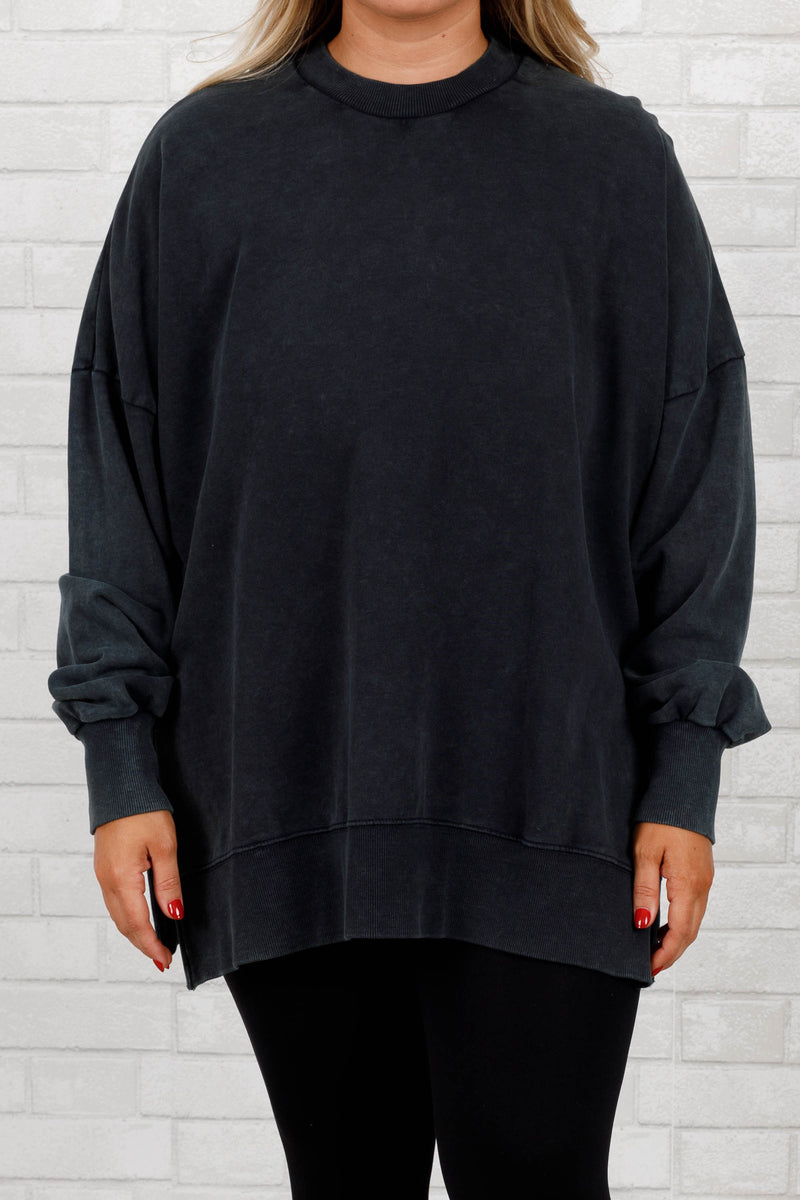 Cozy Pullover, Black – Chic Soul