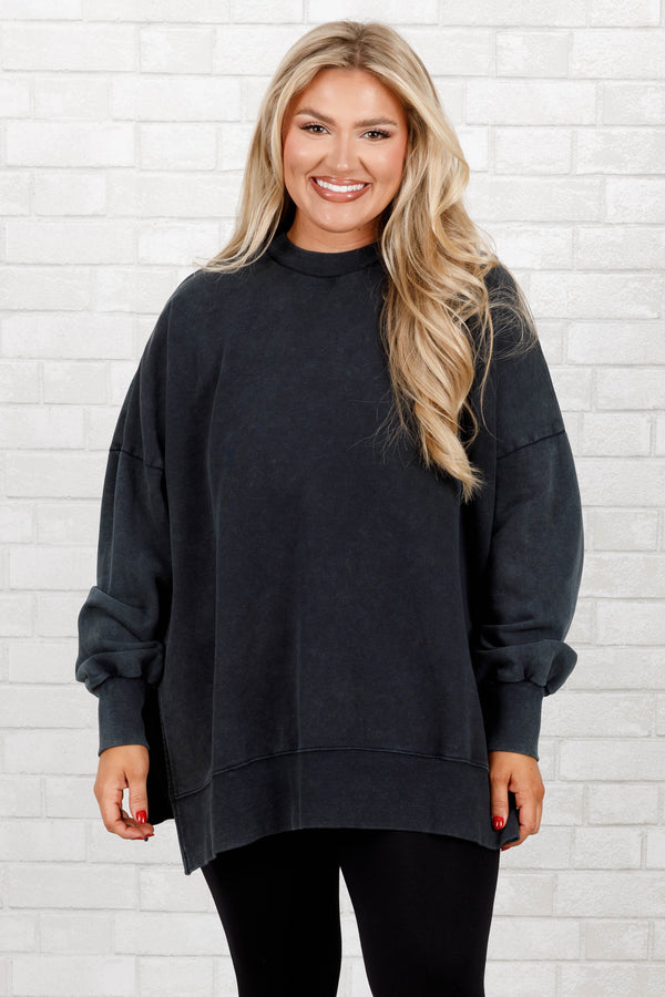Cozy Pullover, Black – Chic Soul