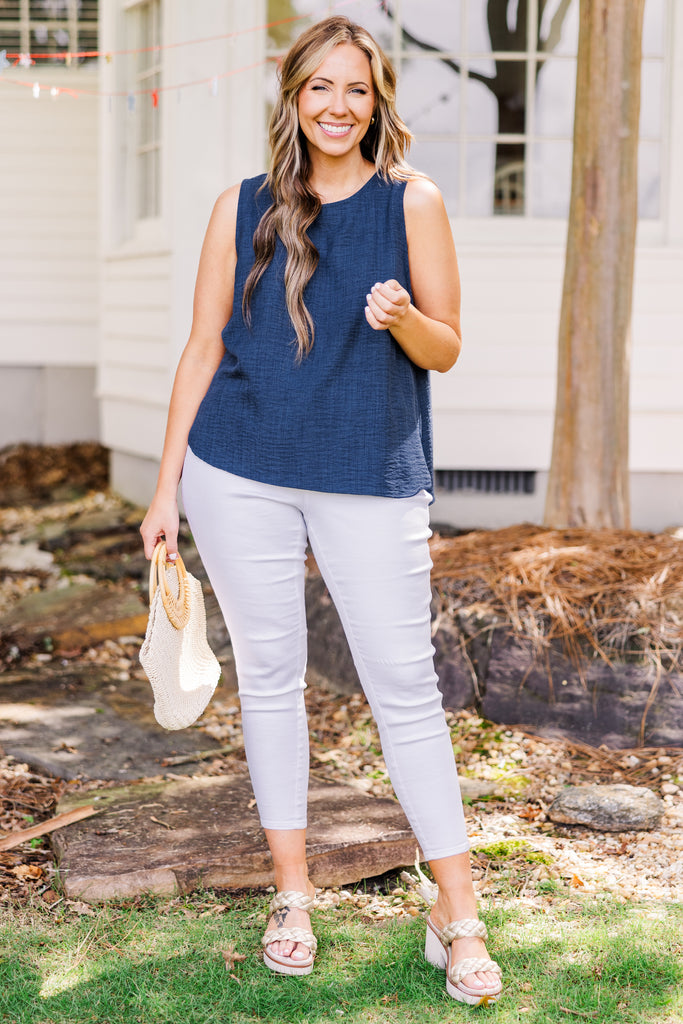 Easy Breezy Top, Navy Blue – Chic Soul