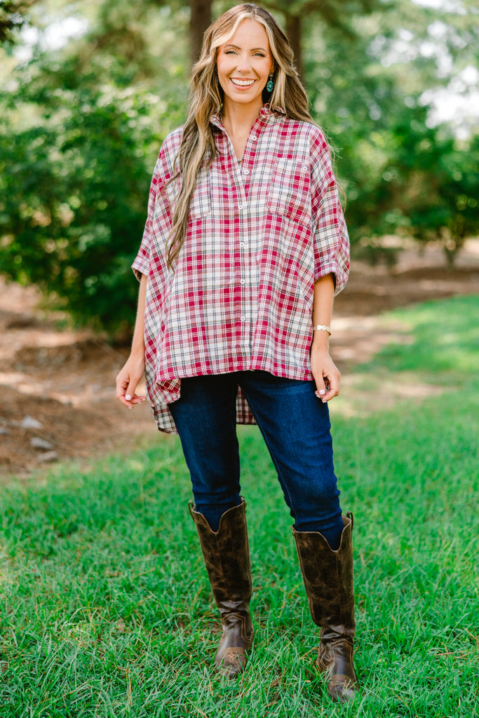 Heart Eyes Shacket, Burgundy – Chic Soul