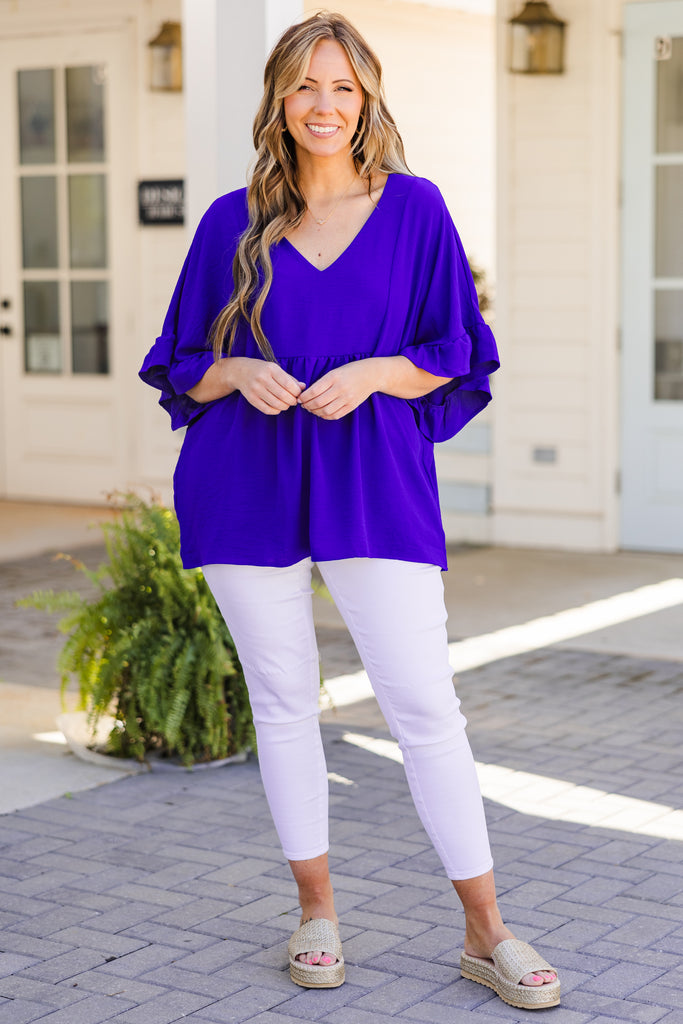 Holding Steady Top, Royal Blue – Chic Soul
