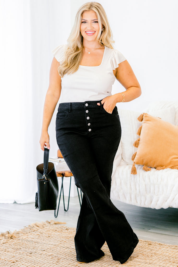 Light Up The Sky Jeans, Black – Chic Soul