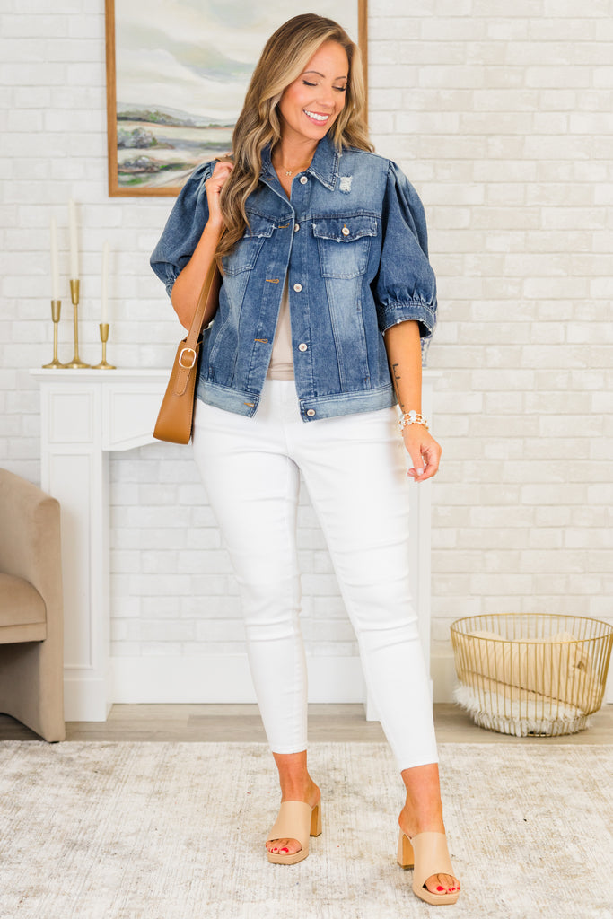 My Candy Rain Denim Jacket, Washed Denim – Chic Soul