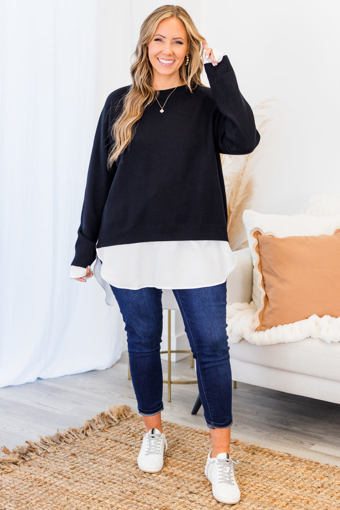 My Ideal Type Sweater, Black – Chic Soul