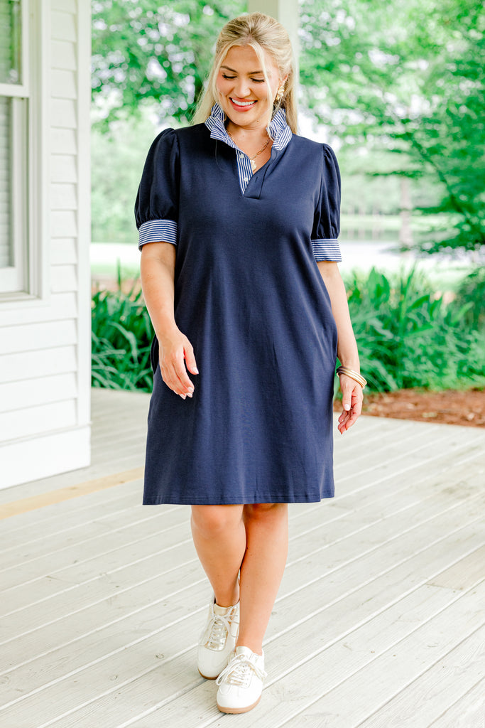Prep School Dress, Navy – Chic Soul
