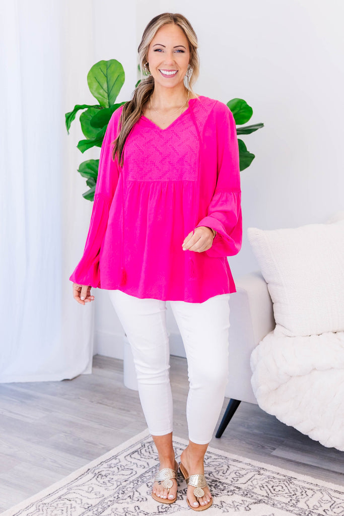 Siesta Key Walking Top, Hot Pink – Chic Soul