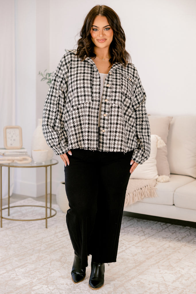 Well Within Reach Shacket, Black – Chic Soul