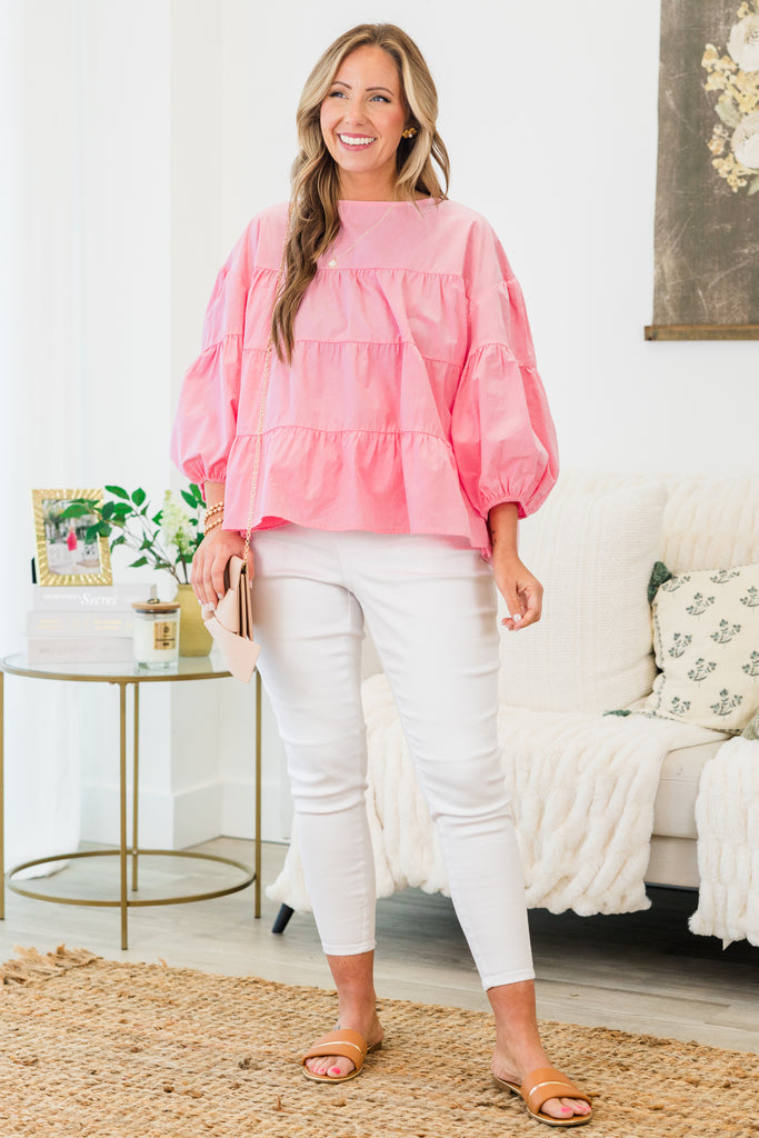 You Look So Perfect Top, Pink – Chic Soul