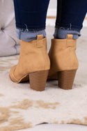 Tan Cut Out Ankle Booties | Chic Soul