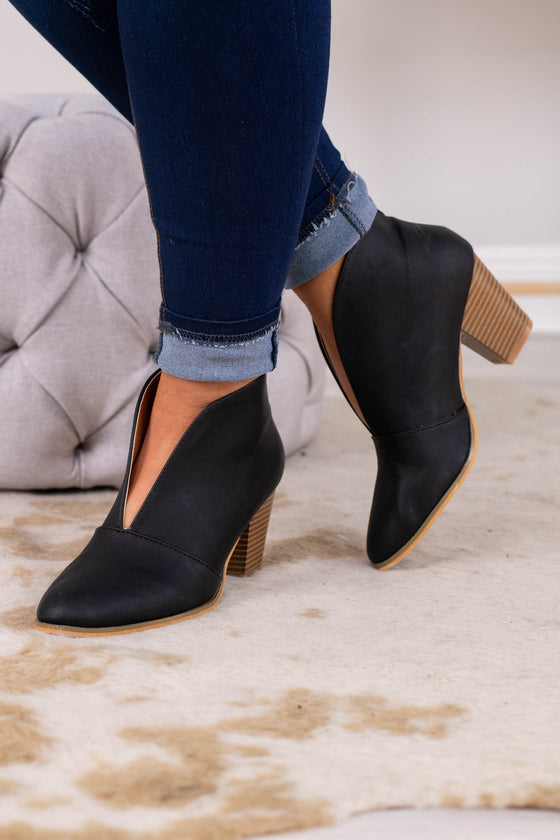 Tan Cut Out Ankle Booties | Chic Soul