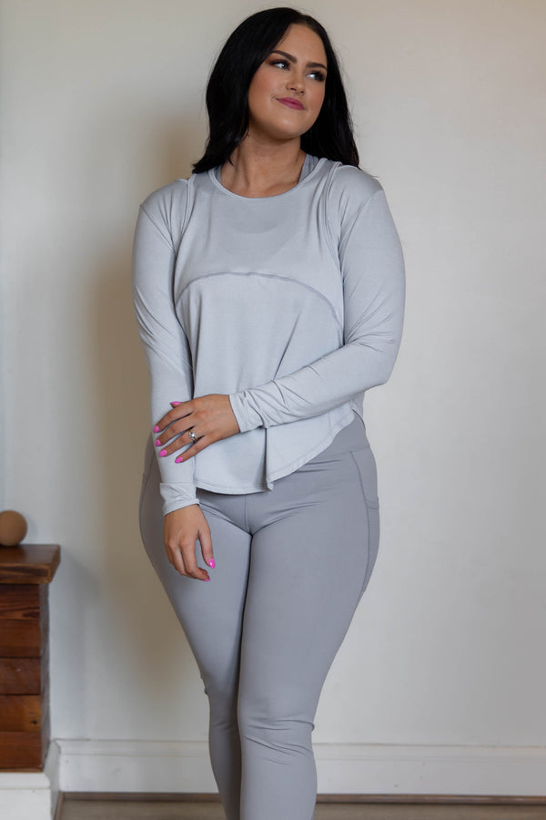 Seizing The Day Active Top, Slate – Chic Soul