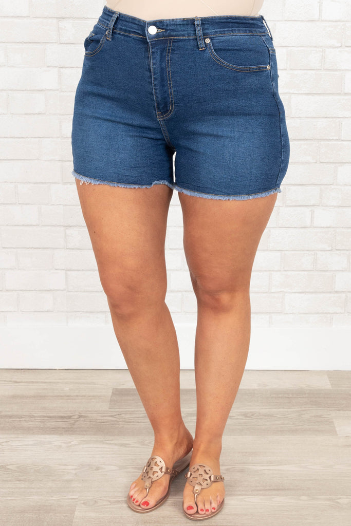 Time In The Sun Shorts, Medium Wash – Chic Soul